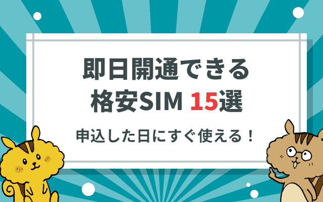 格安SIMは即日開通出来る！即日開通可能な15社を解説｜Soldi